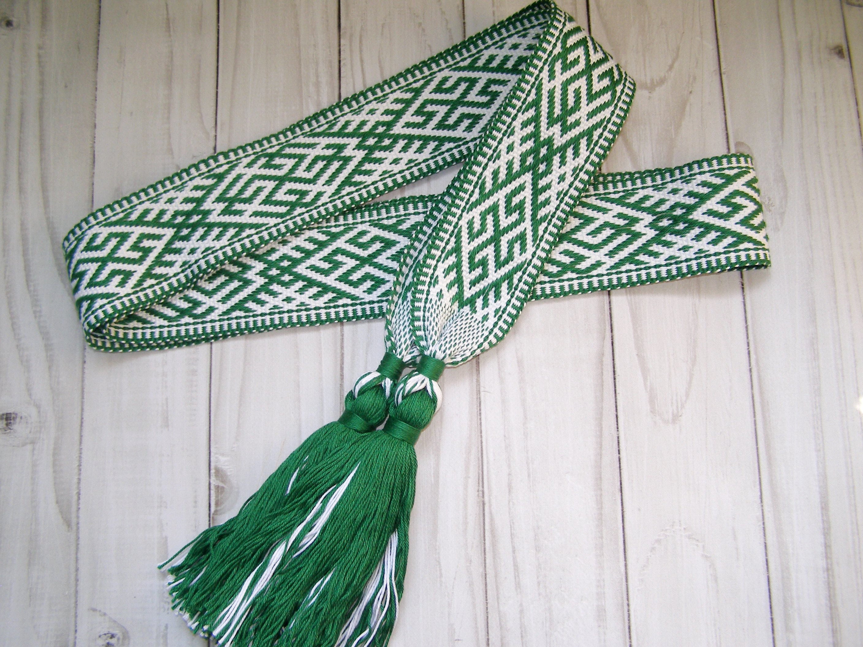 Hand Woven Slavic Sash Belt Pattern Belt Swarogich Rodovyk - Etsy