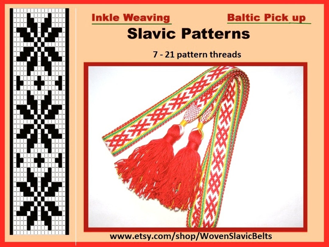 Inkle Weaving Baltic Pick-up Slavic Patterns Album / Collection of 27 ...