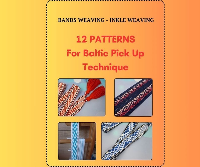 Inkle Weaving Patterns: 12 Baltic Pick-up Schemes (PDF Pattern) - Etsy