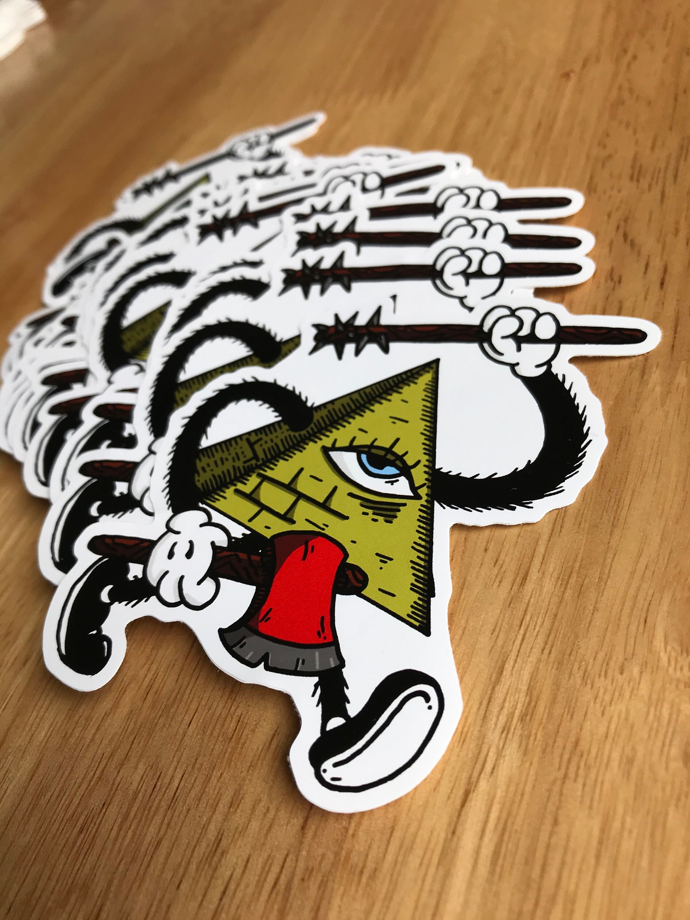 Pyramid Guy Sticker Die-cut Window, Skateboard, Car, Wall Decal, Laptop ...