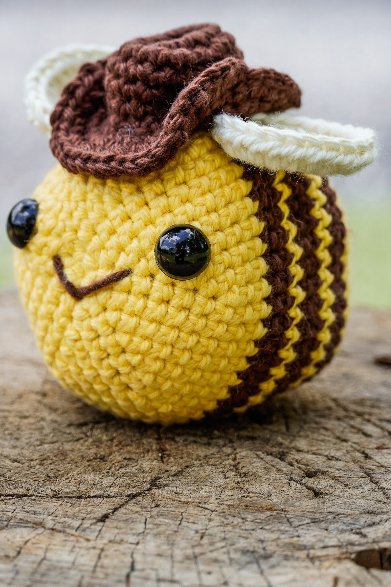 Crochet PDF Pattern Bee-haw Ya'll Cowboy Bee, Amigurami, Low-sew ...