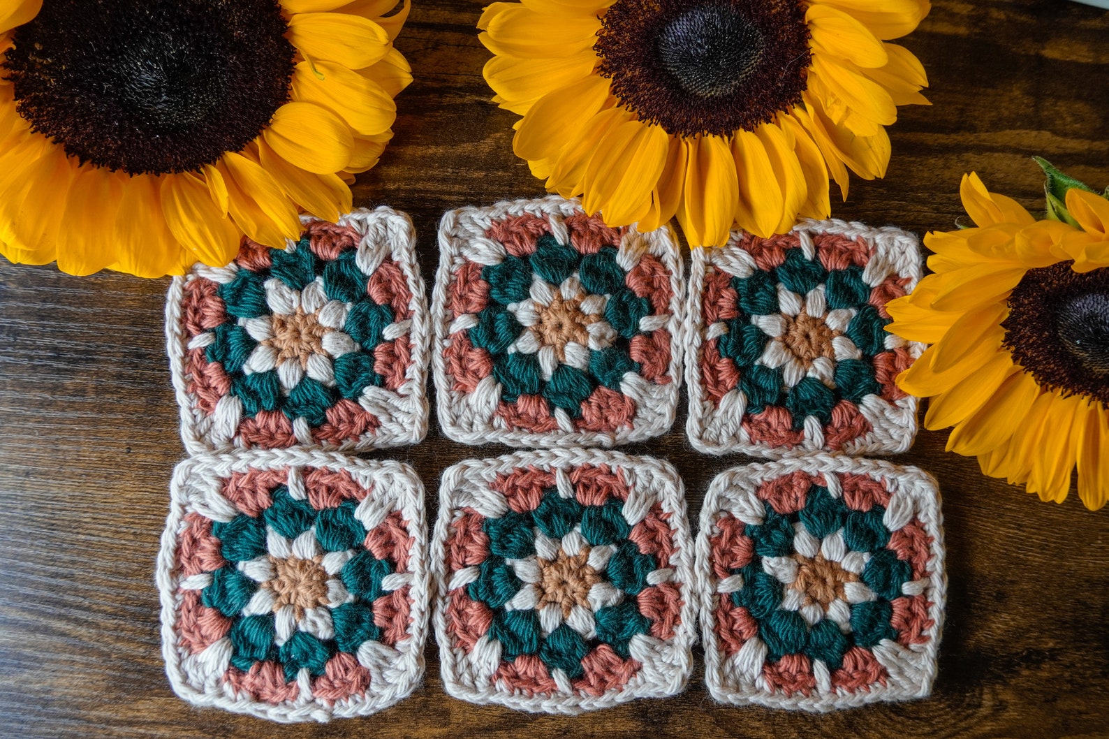 Autumn Flower Granny Square | Crochet Pattern | Fall Crochet | PDF ...
