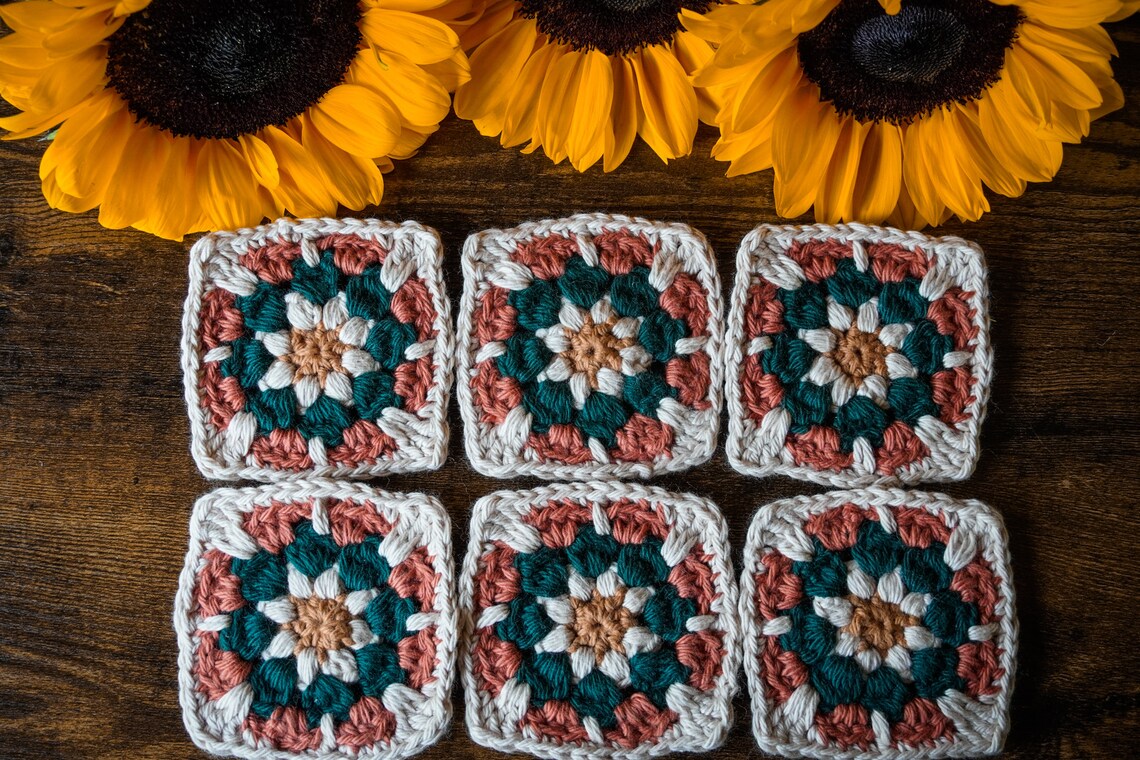 Autumn Flower Granny Square Crochet Pattern Fall Crochet PDF Pattern - Etsy