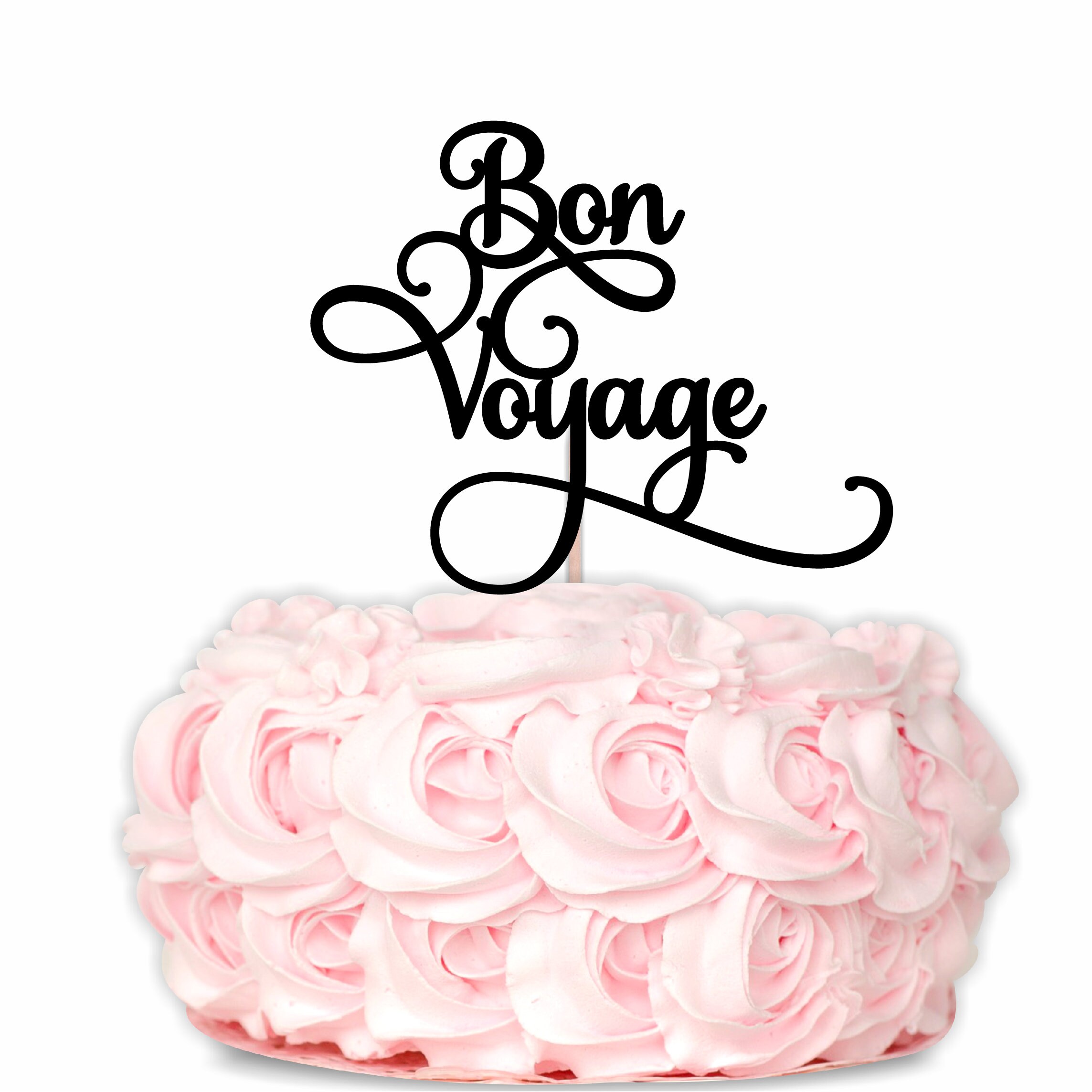 Bon Voyage Cake Topper Digital Download SVG DXF PNG for Use With ...