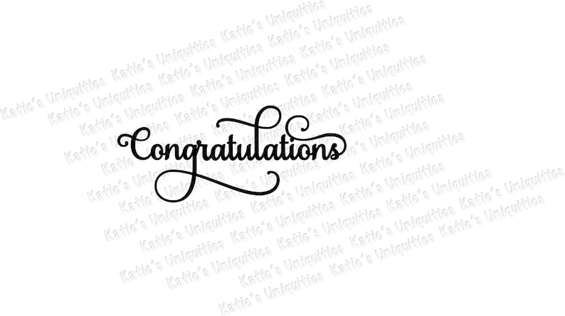 Congratulations Cake Topper SVG DXF PNG – Milestone Party Digital ...