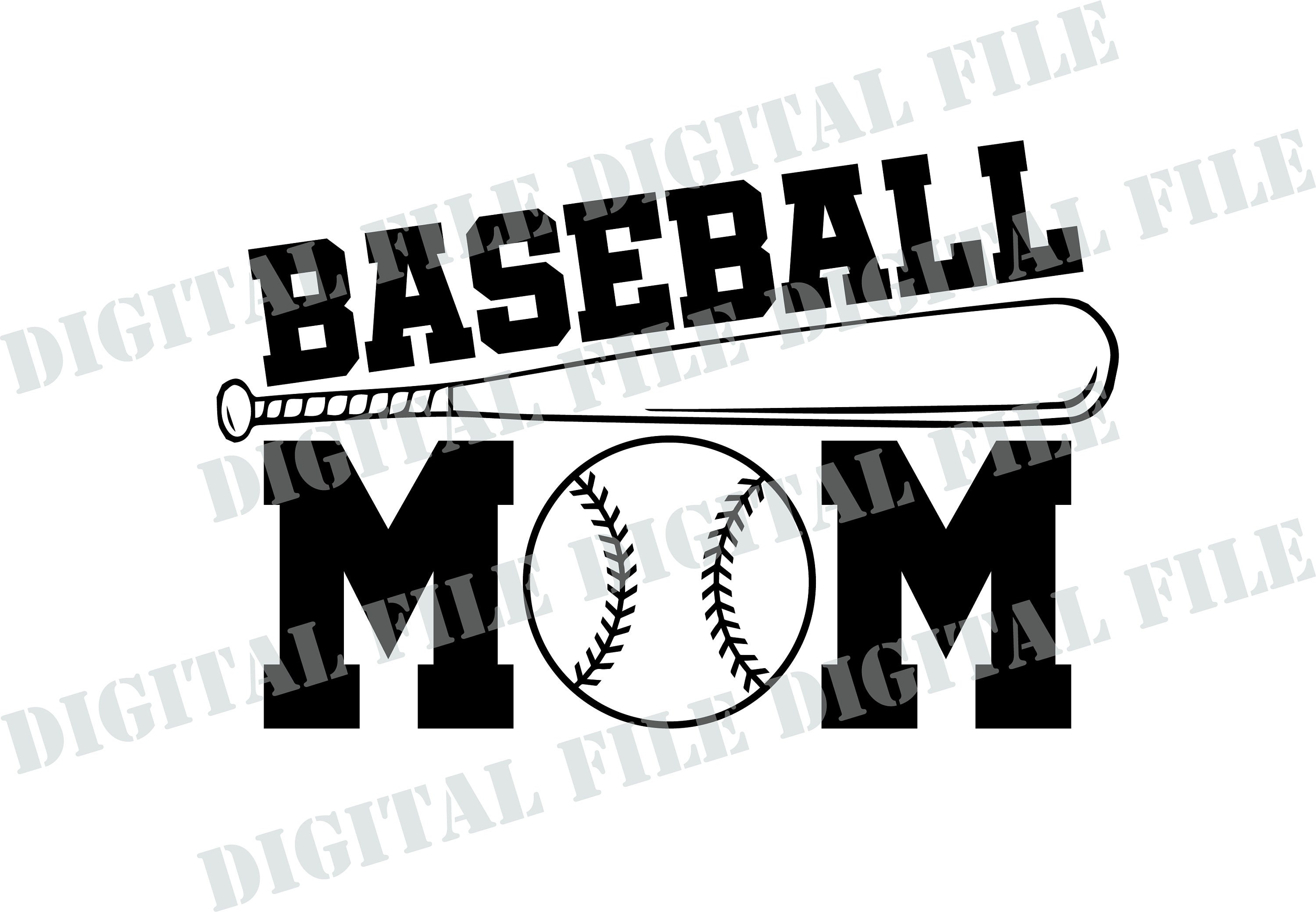 Baseball Mom SVG DXF or PNG Digital File for Use With Cutting - Etsy