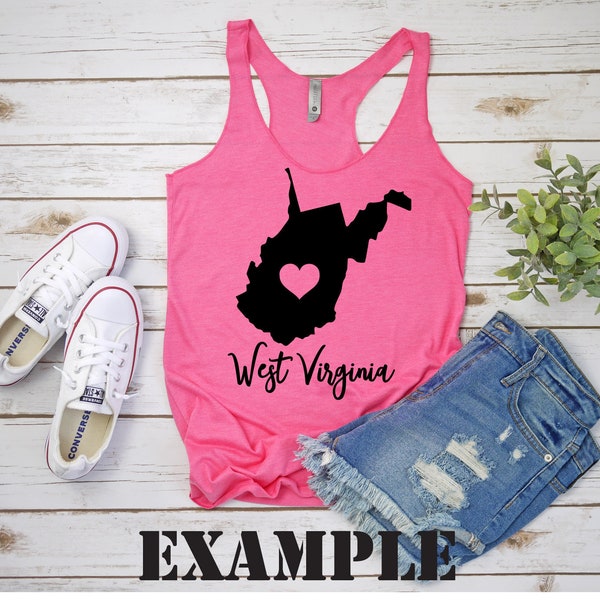West Virginia Heart - Etsy