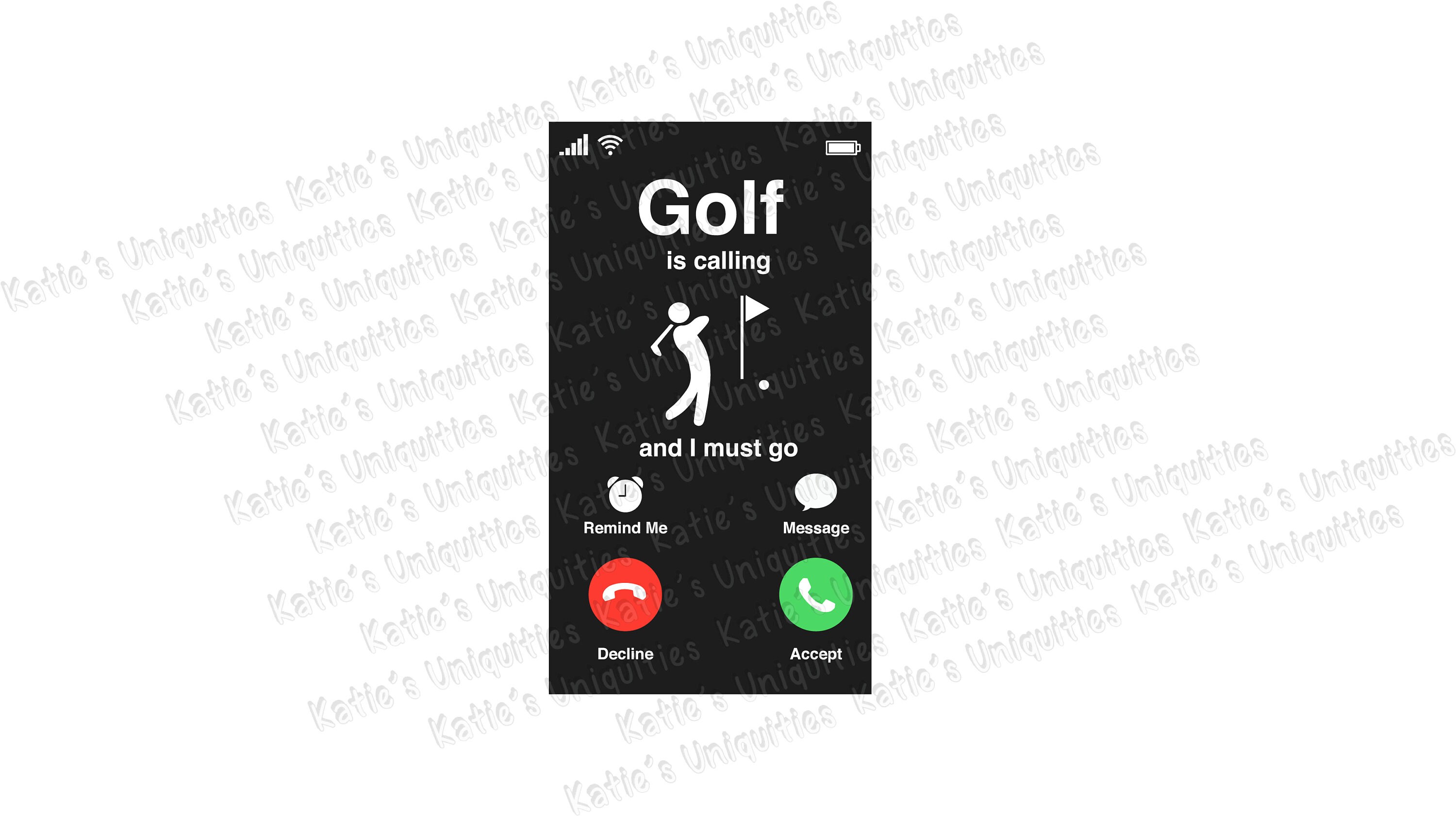 Golf is Calling and I Must Go iPhone Golfing Call Screen SVG Digital ...
