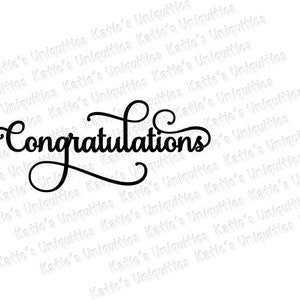 Congratulations Cake Topper SVG DXF PNG – Milestone Party Digital ...