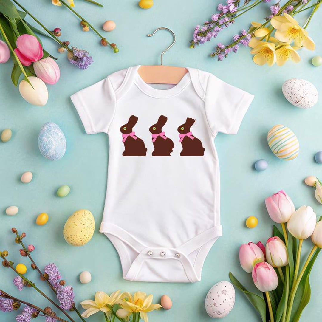 Chocolate Easter Bunny SVG PNG – Funny Bitten Bunny Ears & Butt Cut ...
