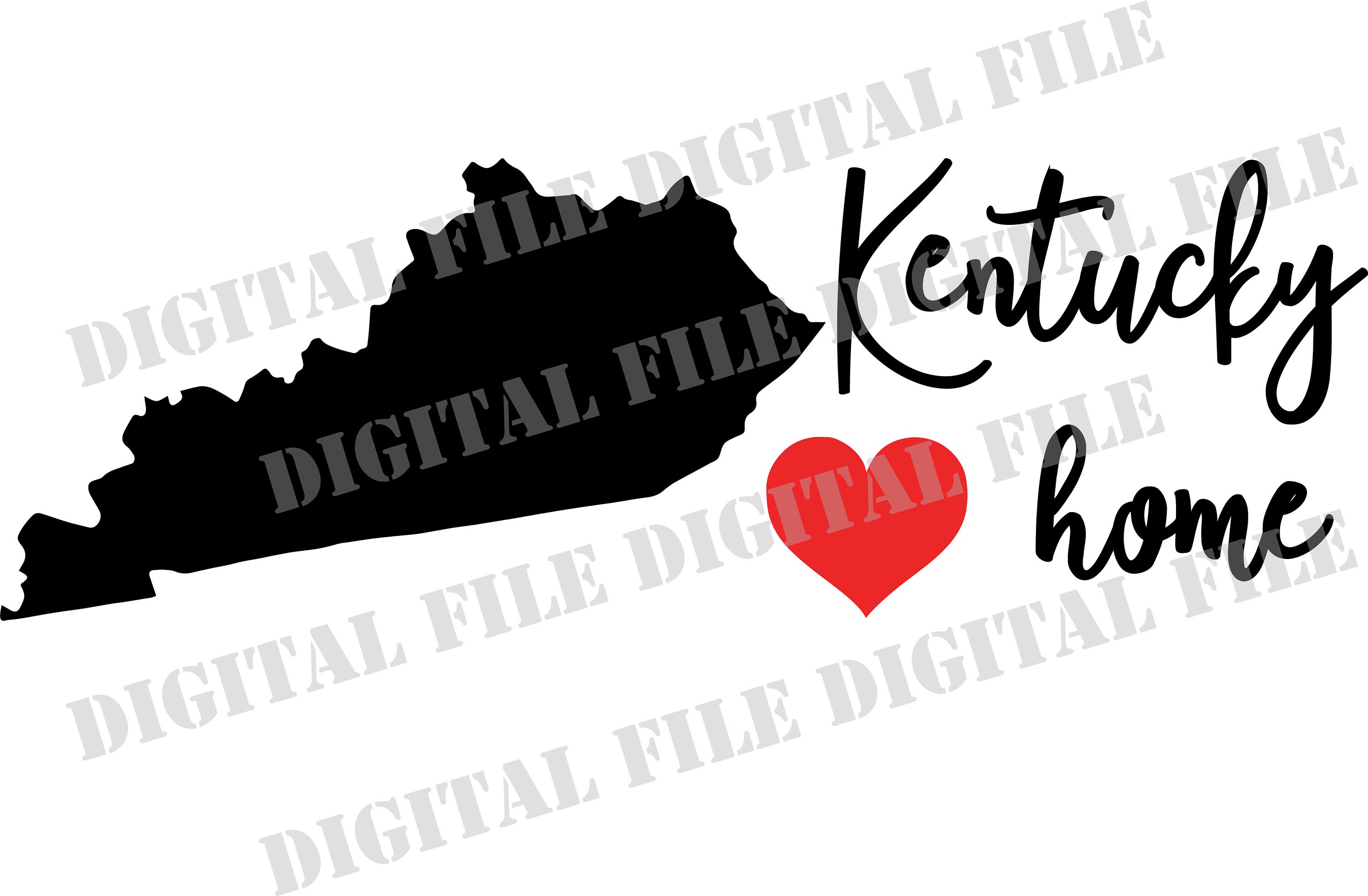 Kentucky State Pride SVG DXF or PNG Digital File for Use With Cutting ...