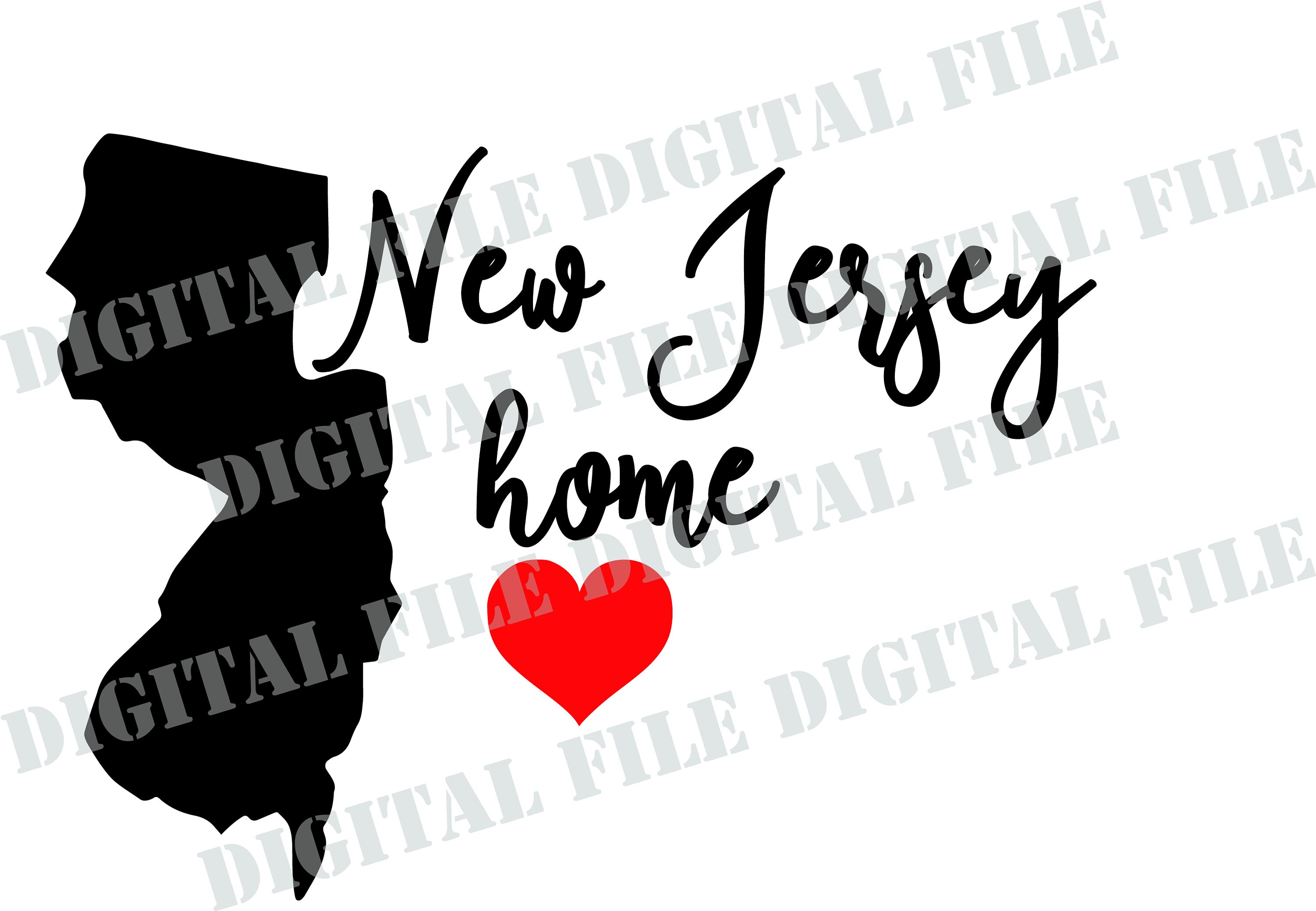 New Jersey State Pride SVG DXF or PNG Digital File for Use | Etsy