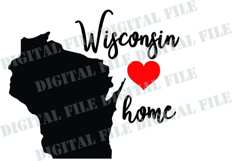 Wisconsin State Pride SVG DXF or PNG Digital File for Use With - Etsy