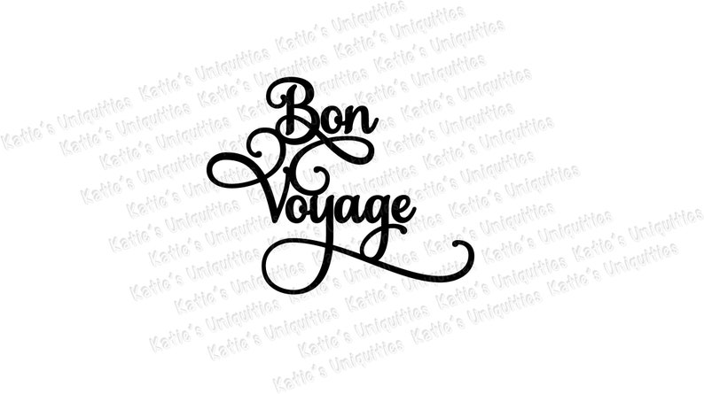 Bon Voyage Cake Topper Digital Download SVG DXF PNG for Use | Etsy