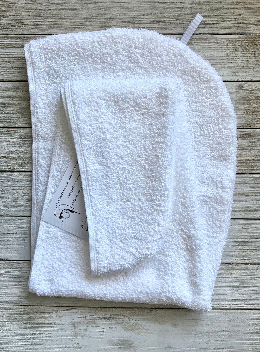 Hair Head Turban Towel Wrap: 100% Terry Cloth Cotton Wrap for Drying ...