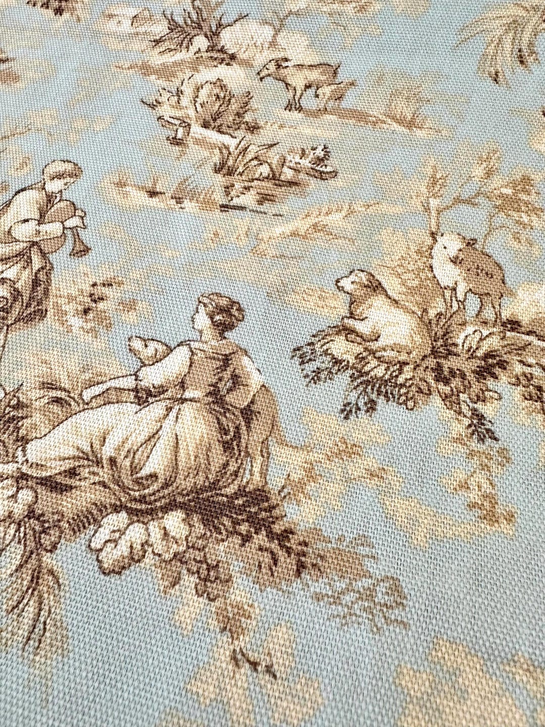 TOILE Deep RED Fabric or TURQUOISE Ivory Toile Dot Swiss Dot 100% ...