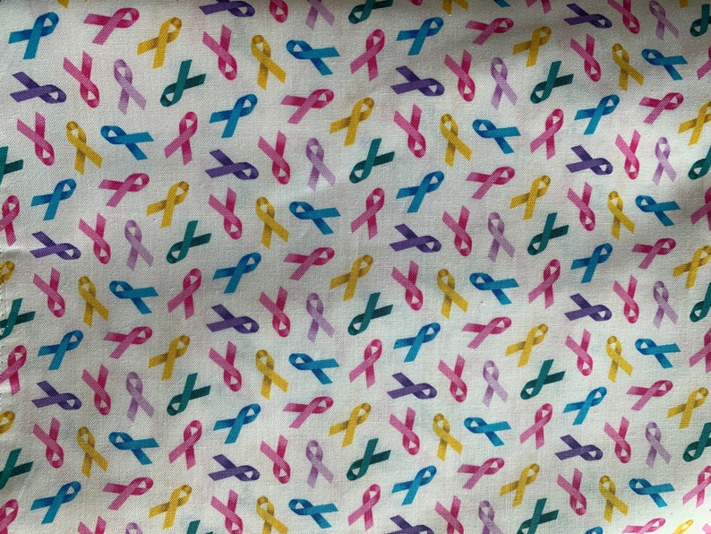 Breast Cancer Ribbon Fabric 100% Cotton Fabric/ Pink Ribbon Material ...