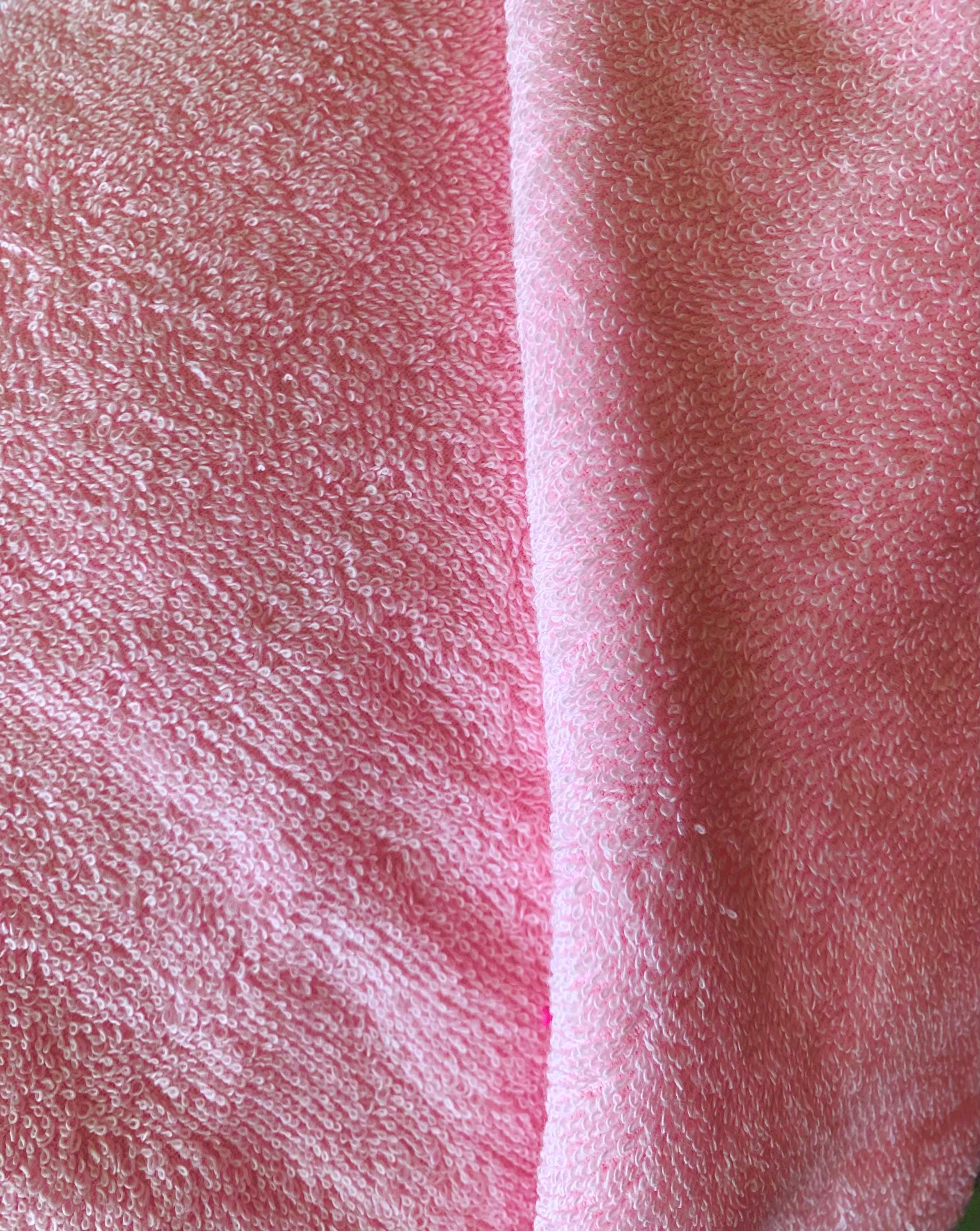 PINK TERRY CLOTH Material Fabric Light Pink Use for Robes, Bath Towels ...