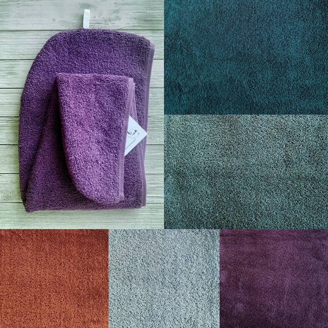 TURBAN TWIST Head Towel Wrap PLUSH Terry Cloth Cotton Wrap for Drying ...