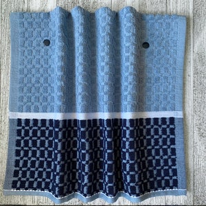 2 Kitchen Hanging Hand Towels: 100% Cotton 2 Pack, Waffle Design, Snaps ...