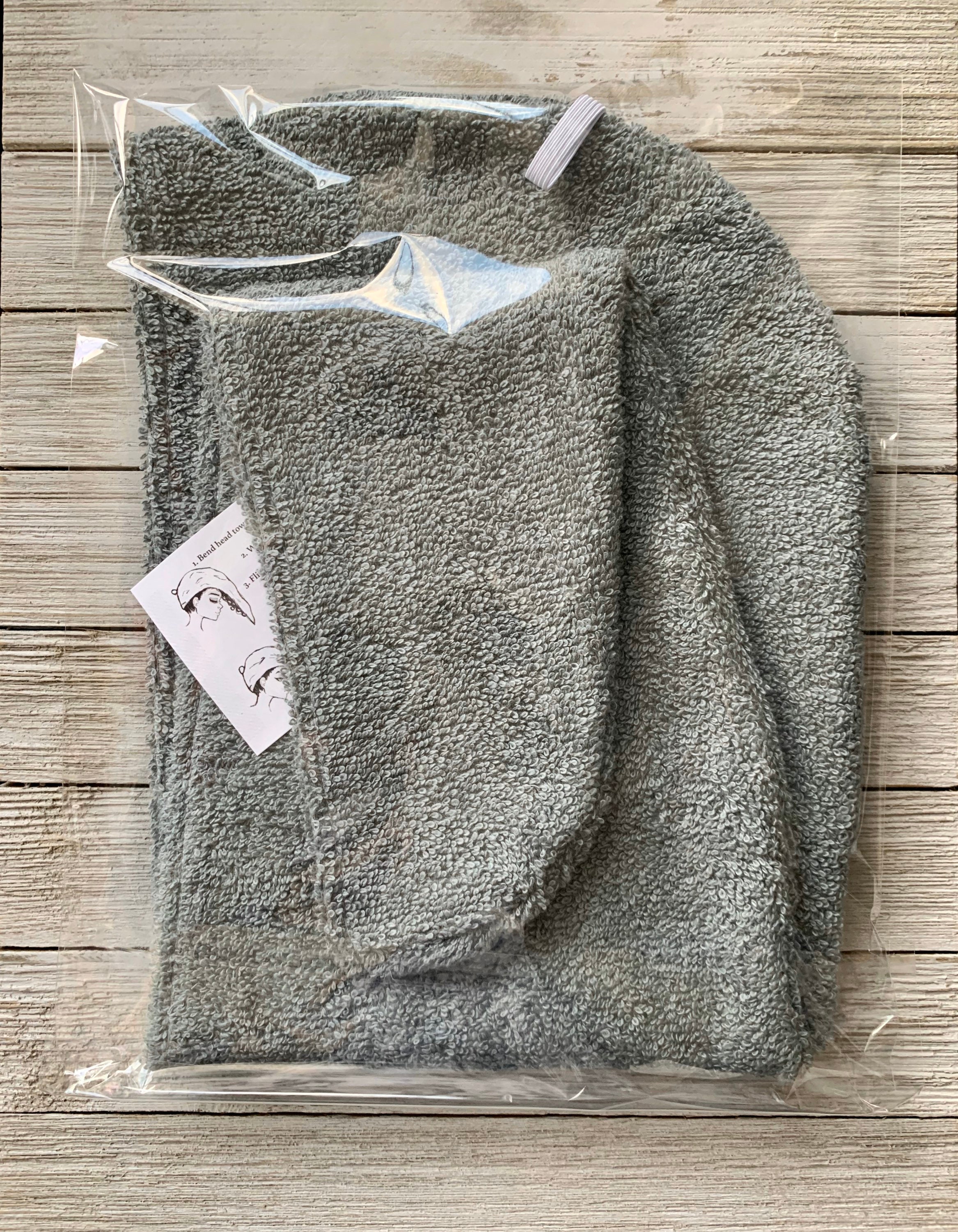 Head Turban Towel Wrap: 100% Terry Cloth Cotton Wrap for Drying Wet ...