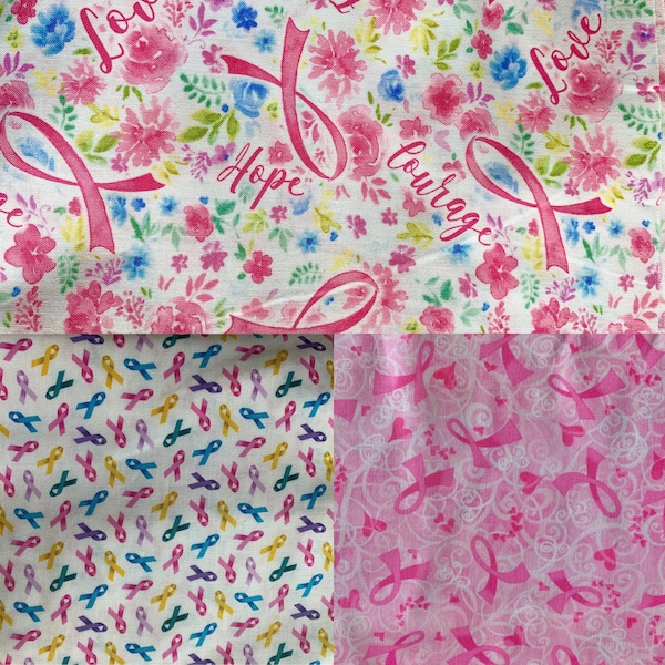 Breast Cancer Fabric by the Yard - Etsy