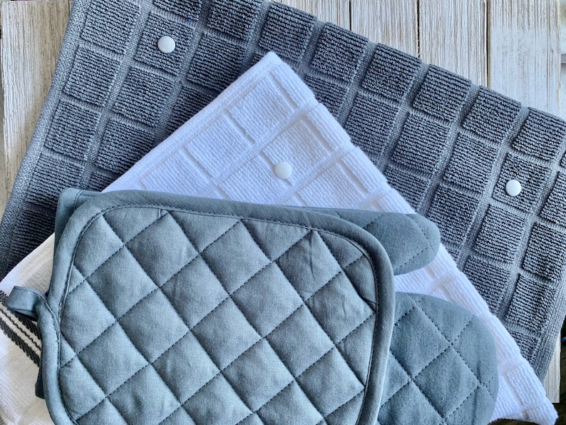 2 Kitchen Hanging Hand Towels: 100% Cotton 2 Pack Waffle | Etsy