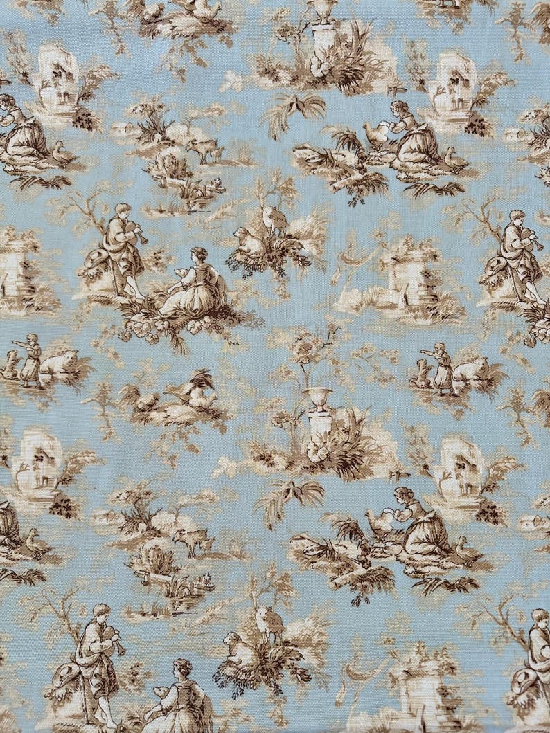TOILE Deep RED Fabric or TURQUOISE Ivory Toile Dot Swiss Dot 100% ...