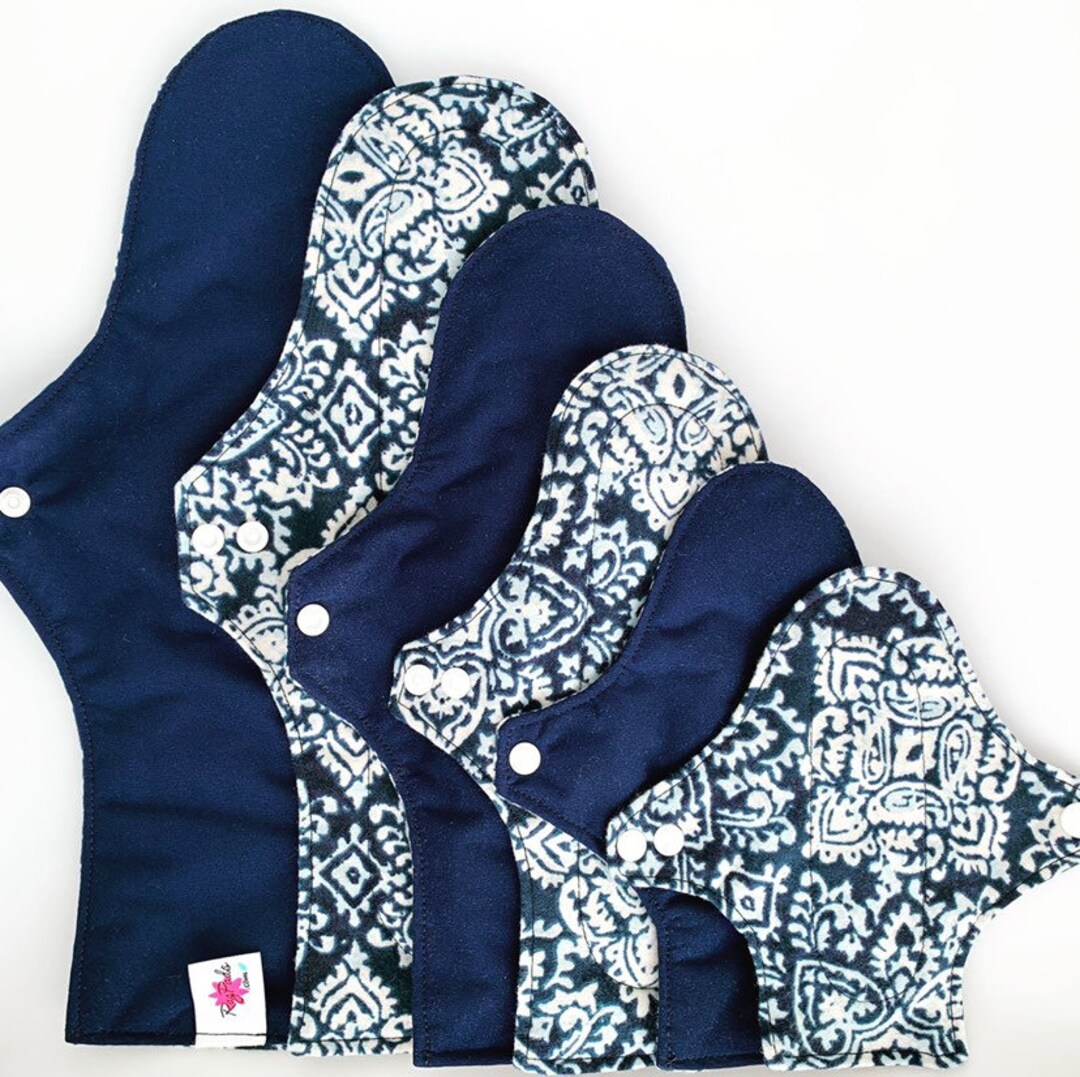 CLOTH MENSTRUAL PADS 6 Sizes 14 Colors Pantiliner Regular Heavy ...
