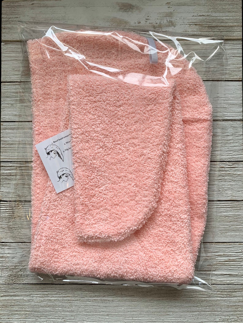 Head Turban Towel Wrap: 100% Terry Cloth Cotton Wrap for Drying Wet ...