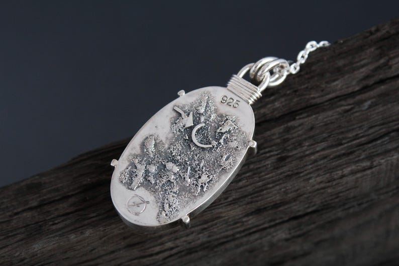 Sterling Silver Jay Feather Necklace: Crystal Quartz Terrarium Pendant ...