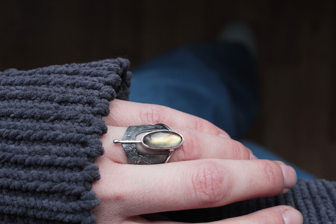 Labradorite Sterling Silver Ring | Art Deco Statement Jewelry ...