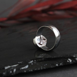 Red Gothic Ring Black Ring Personalized Red Wine Stone Ring Witchy ...