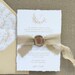 Beige Deckled Edge Wedding Invitation Suite Wax Seal Wedding - Etsy