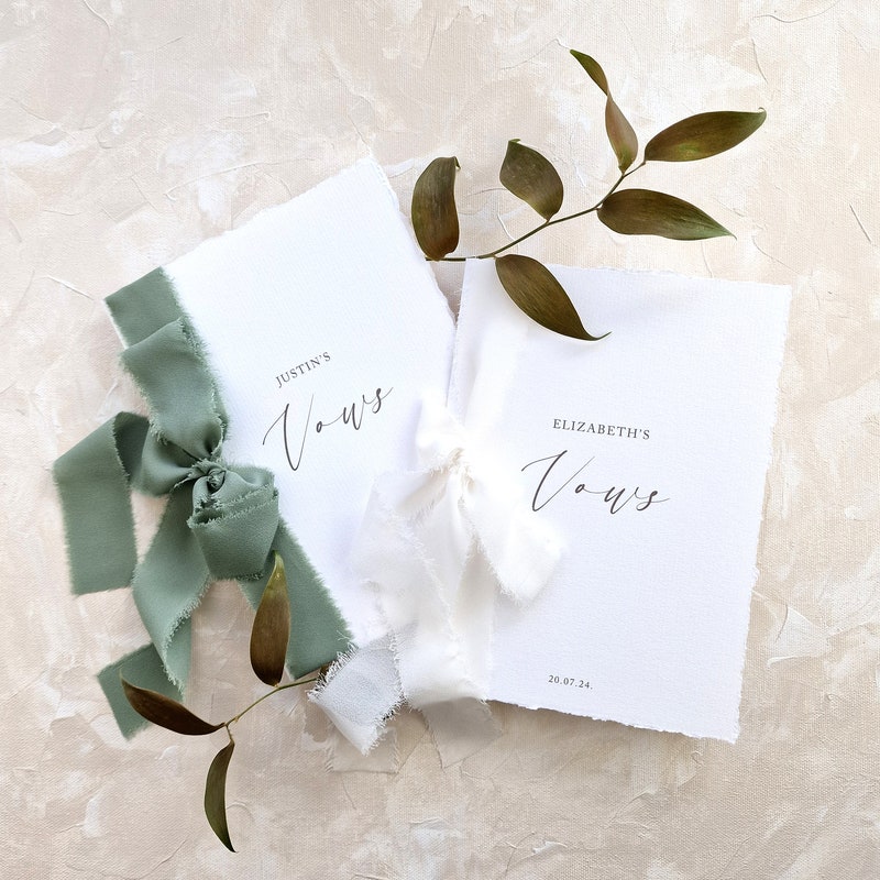 Vows Booklet - Etsy