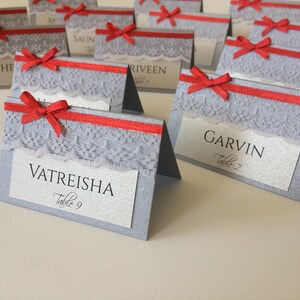 Wedding Placement Cards, Romantic Lace Place Cards, Wedding Place Cards ...