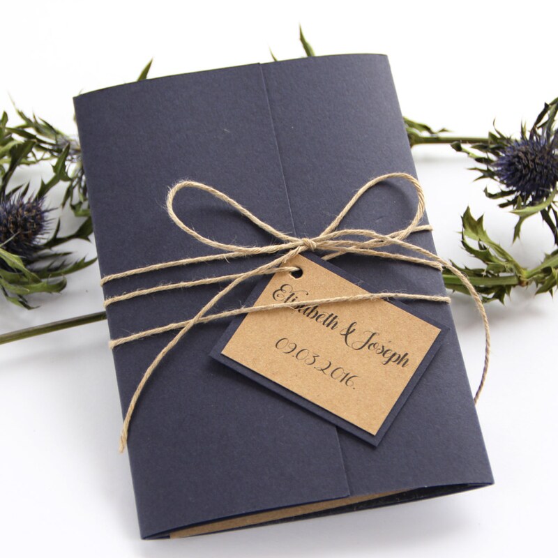 Twine Wedding Invitations - Etsy