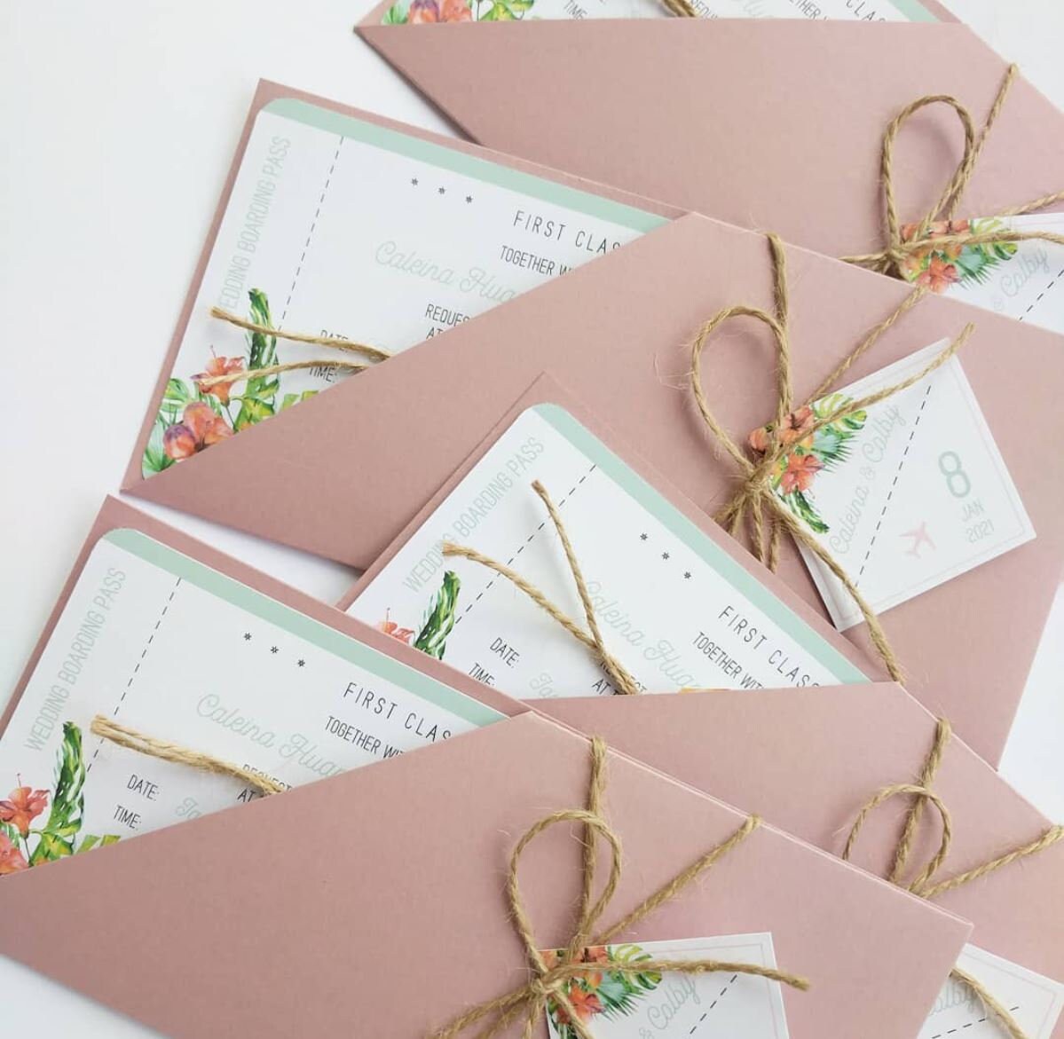 Destination Boarding Pass Wedding Invitation Suite Blue - Etsy