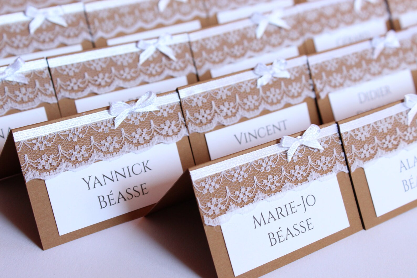 Wedding Placement Cards, Romantic Lace Place Cards, Wedding Place Cards ...
