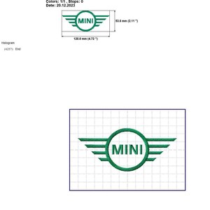Logo Mini. Emblem Car. Machine Embroidery Design. | #624 - Etsy