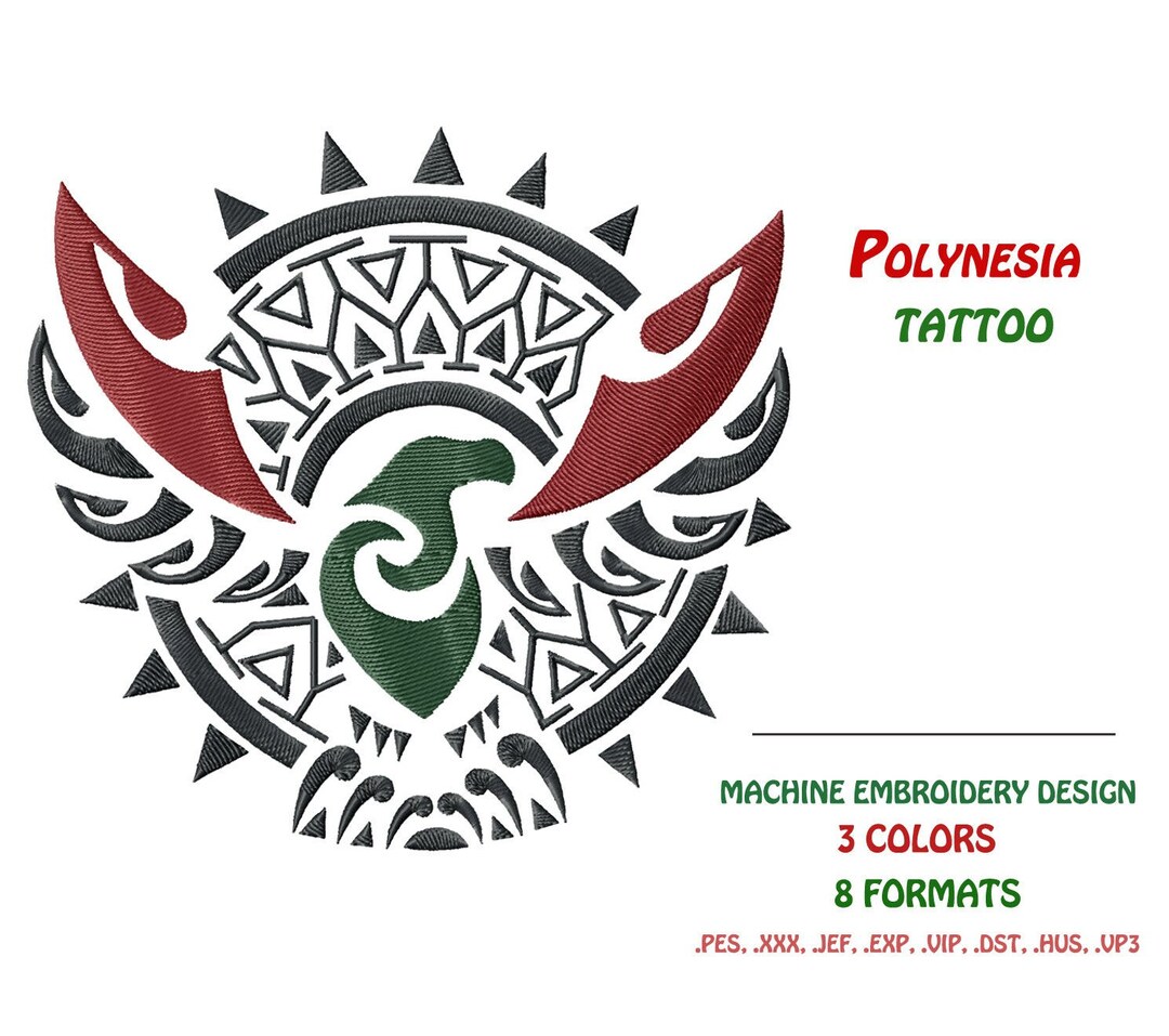 Polynesia Tattoo Eagle. Machine Embroidery Design. Embroidery Files ...