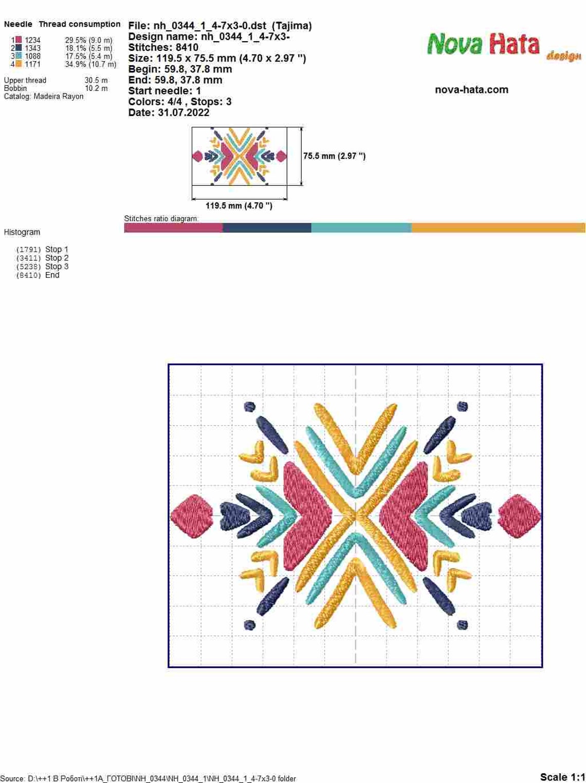 Ethnic Ornament Aztec. Design for Machine Embroidery, Buy and Instantly ...