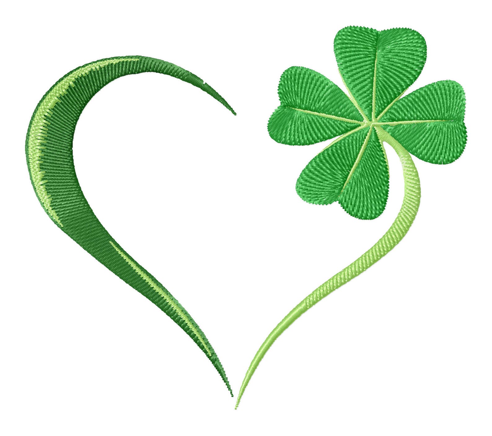 Embroidery ST. Patrick's Day. Heart Digital. Embroidery - Etsy