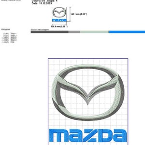 Logo Mazda, Car Emblem. Machine Embroidery Design. | #619-2 - Etsy