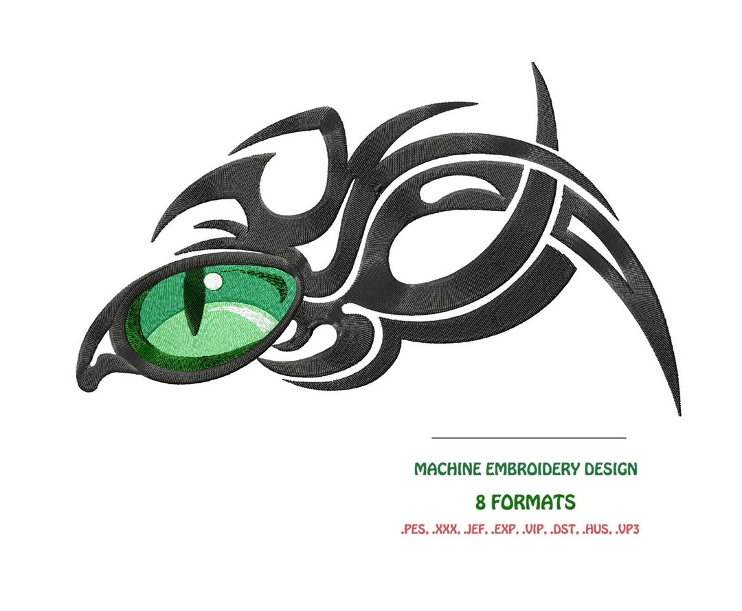 Abstract Dragon Eye. 3 Size. Machine Embroidery Design. Embroidery ...