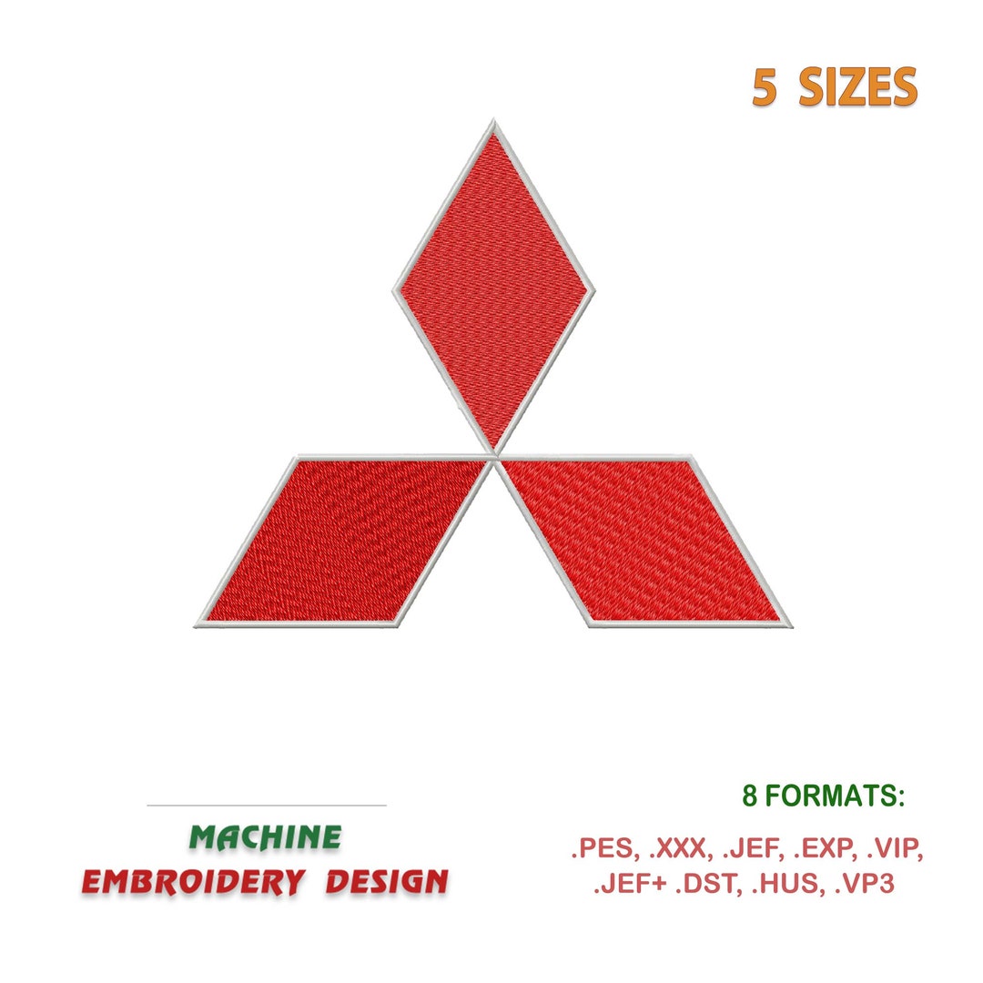Emblem Mitsubishi. Car Logo. Machine Embroidery Design. | #647-3 - Etsy