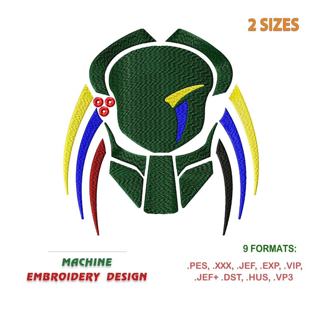 Machine Embroidery Design. Predator, Downloadable Embroidery File ...