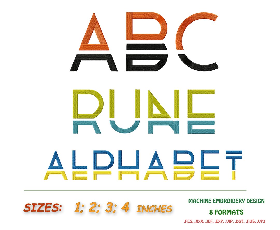 Machine Embroidery Design "runes for Embroidery". Ancient Runes for ...