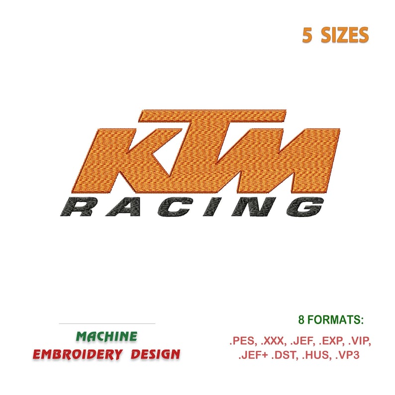 KTM Logo, Motorcycle Emblem. Machine Embroidery Design. 659-8 - Etsy