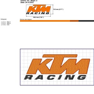 KTM Logo, Motorcycle Emblem. Machine Embroidery Design. | #659-8 - Etsy